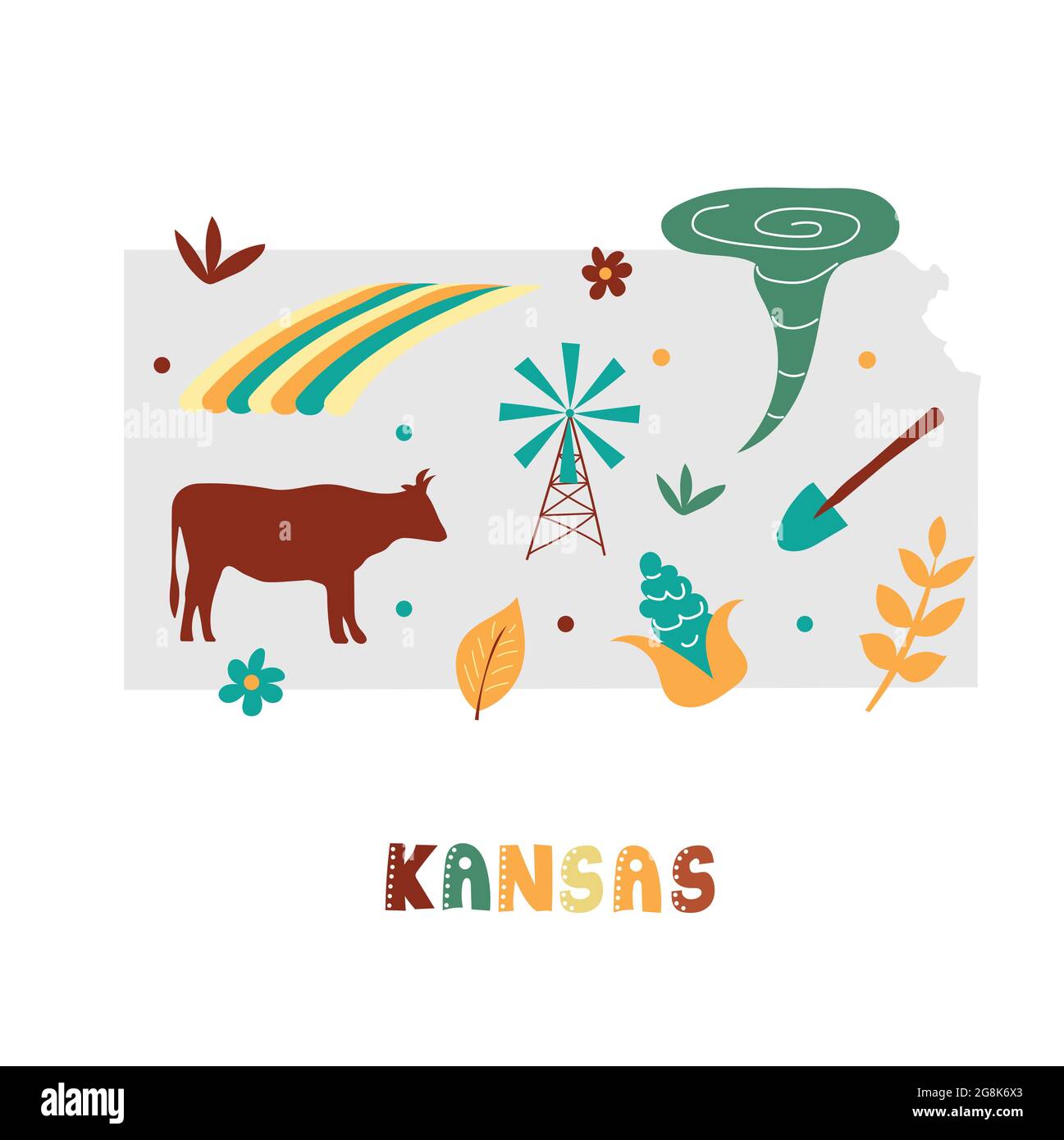 Kansas wheat field Stock Vector Images - Alamy