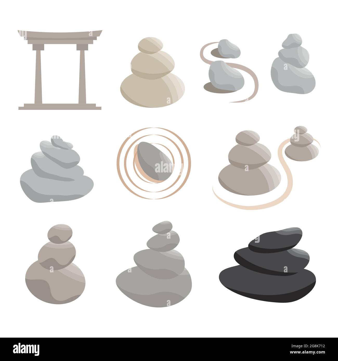 Zen sand garden Stock Vector Images - Alamy