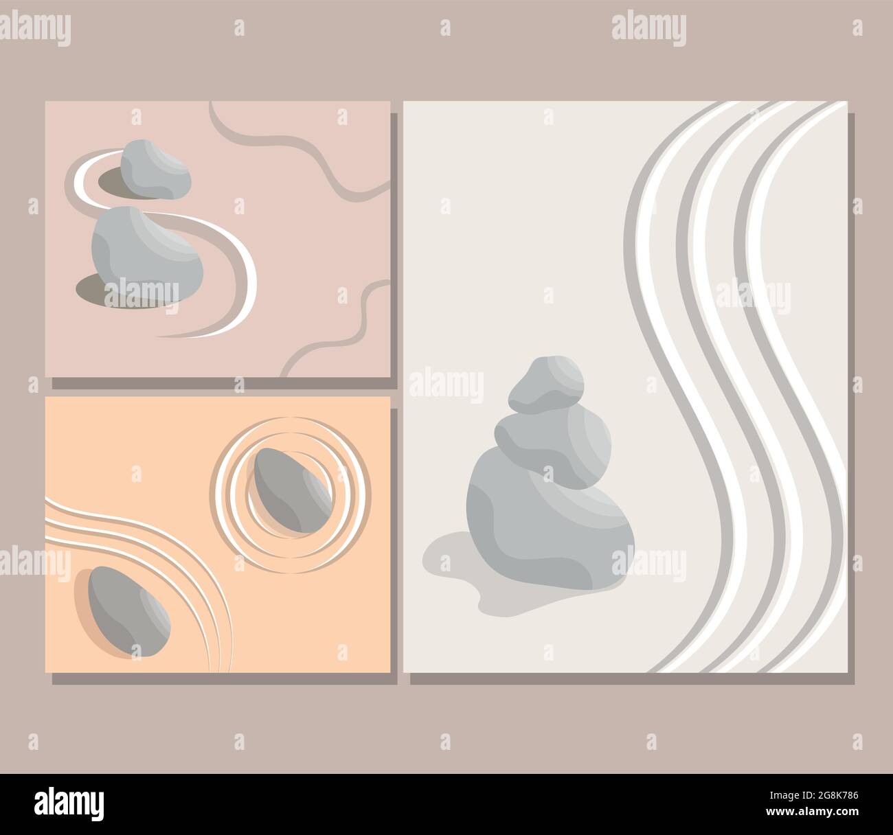 zen garden set Stock Vector Image & Art - Alamy