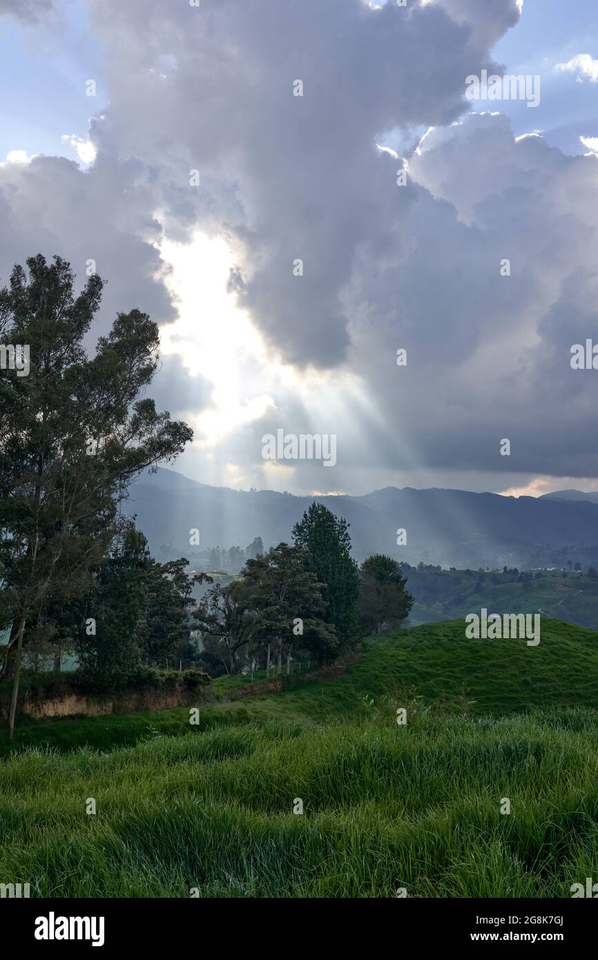 ENTRERRIOS, COLOMBIA - Jun 27, 2021: A mesmerizing view of a beautiful ...