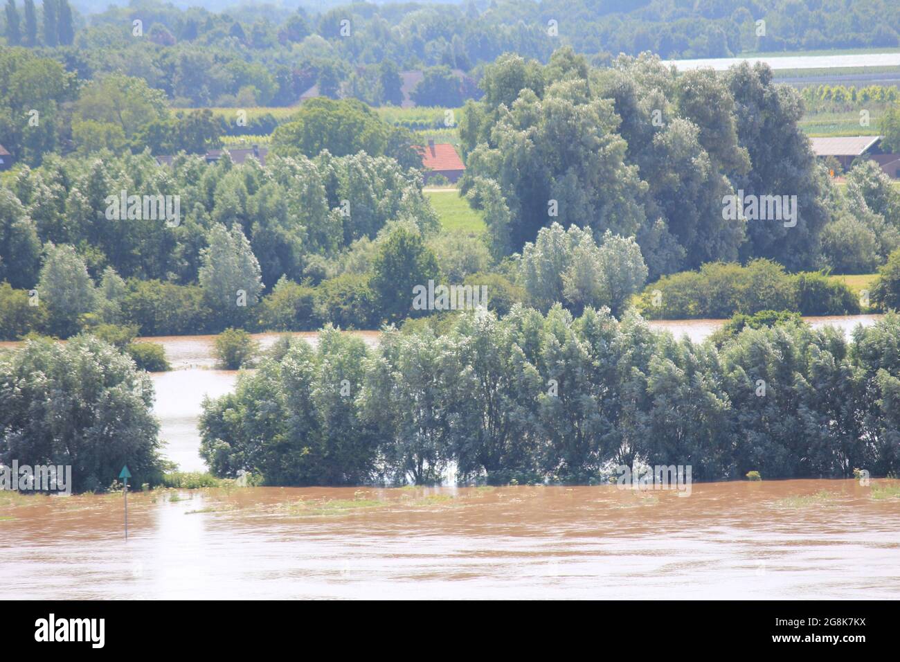 High water level of the Lower Rhine River Stock Photo - Alamy
