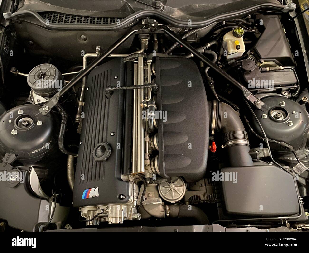 COMO, ITALY - Jul 17, 2021: The BMW M six in line engine, top view ...