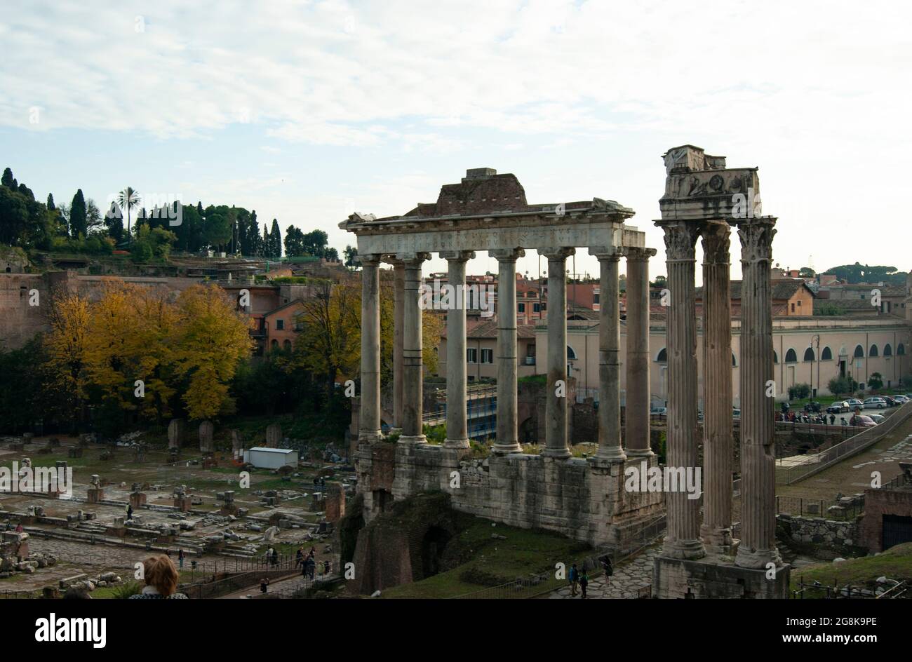 Forum, Rome Temple of Saturn Ancient classical architecture at the ...