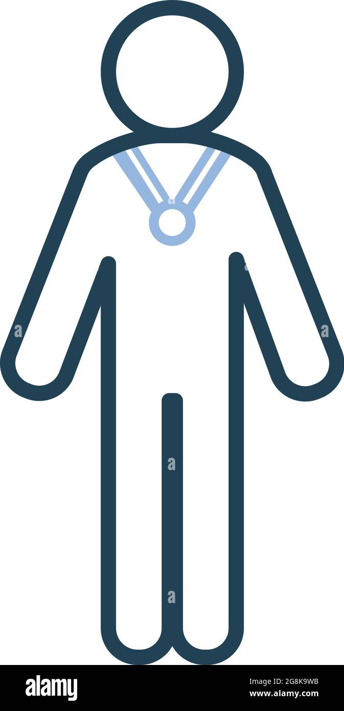 pictogram man with medal icon Stock Vector Image & Art - Alamy