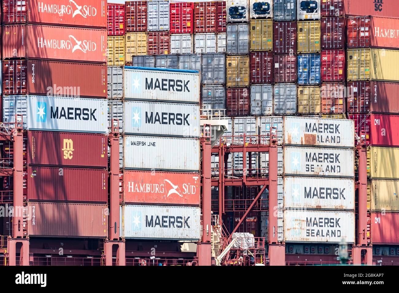 Koper, Slovenia - July 12, 2021: Container ship in the port. Sea ...
