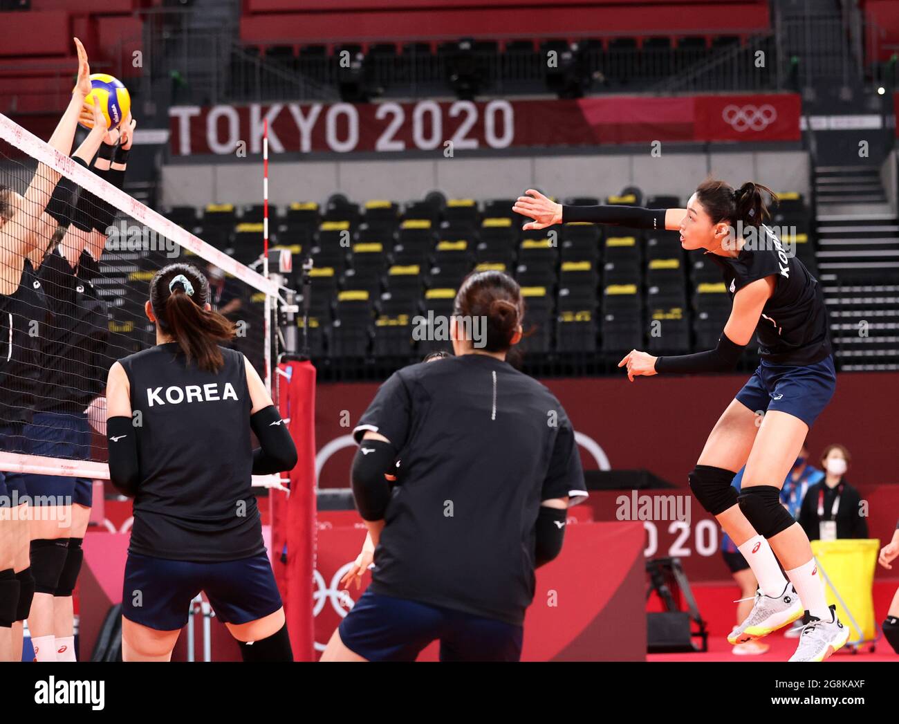 21st July, 2021. 21st July, 2021. Volleyball star in training Kim Yeon ...
