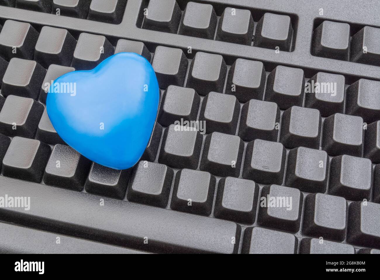 Blue heart + black Qwerty keyboard for Blue Monday, feeling gloomy ...