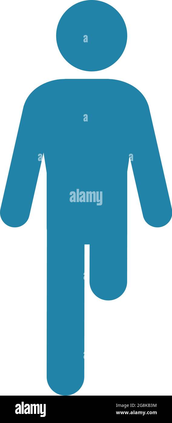 amputee person symbol on white background Stock Vector Image & Art - Alamy