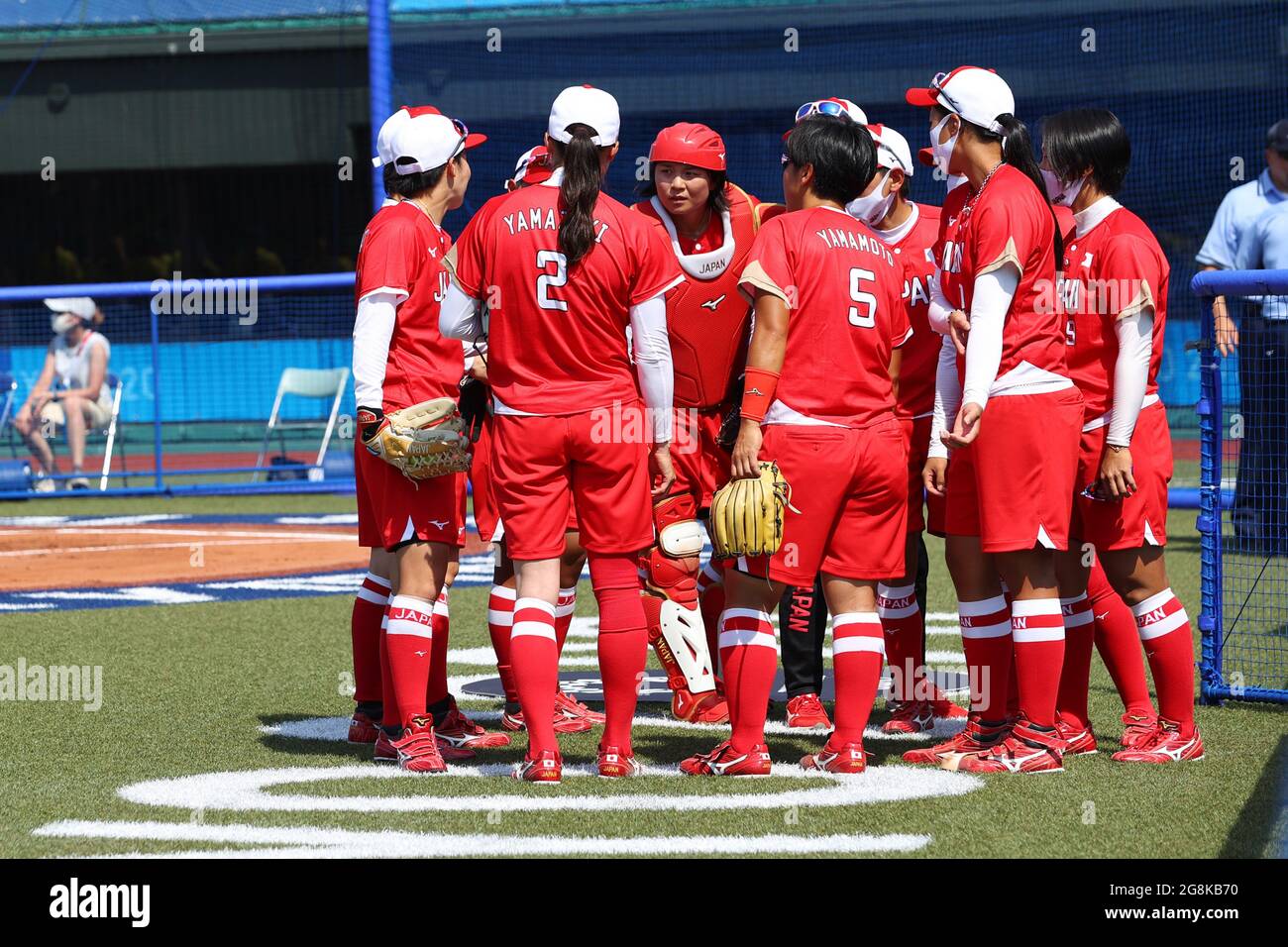 Fukushima, Japan. 21st July, 2021. Japan team group (JPN) Softball ...