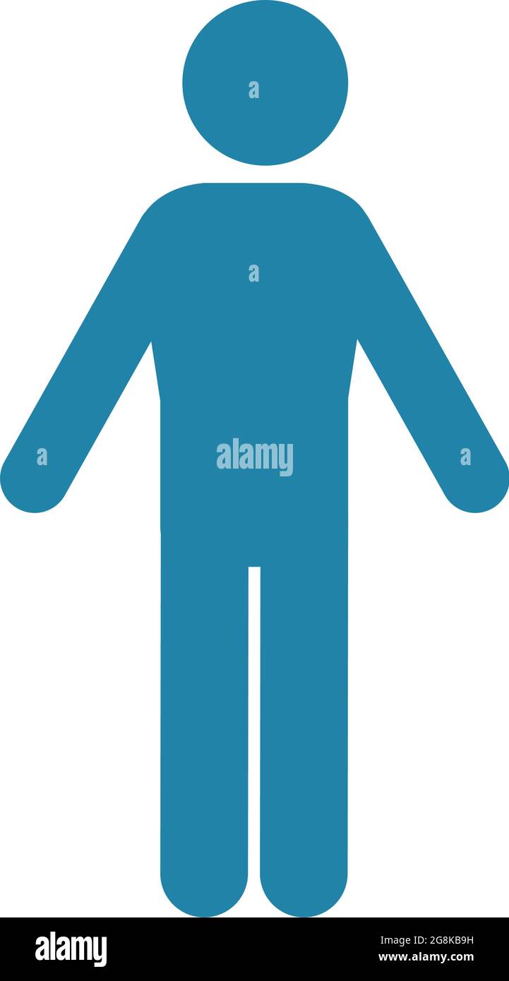 blue pictogram man icon on white background Stock Vector Image & Art ...