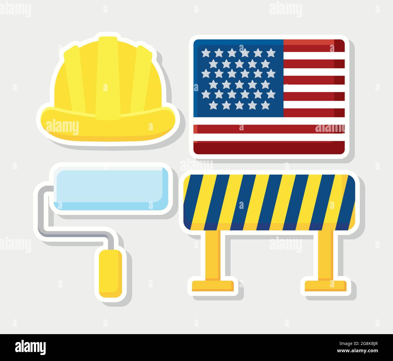 four labor day items Stock Vector Image & Art - Alamy