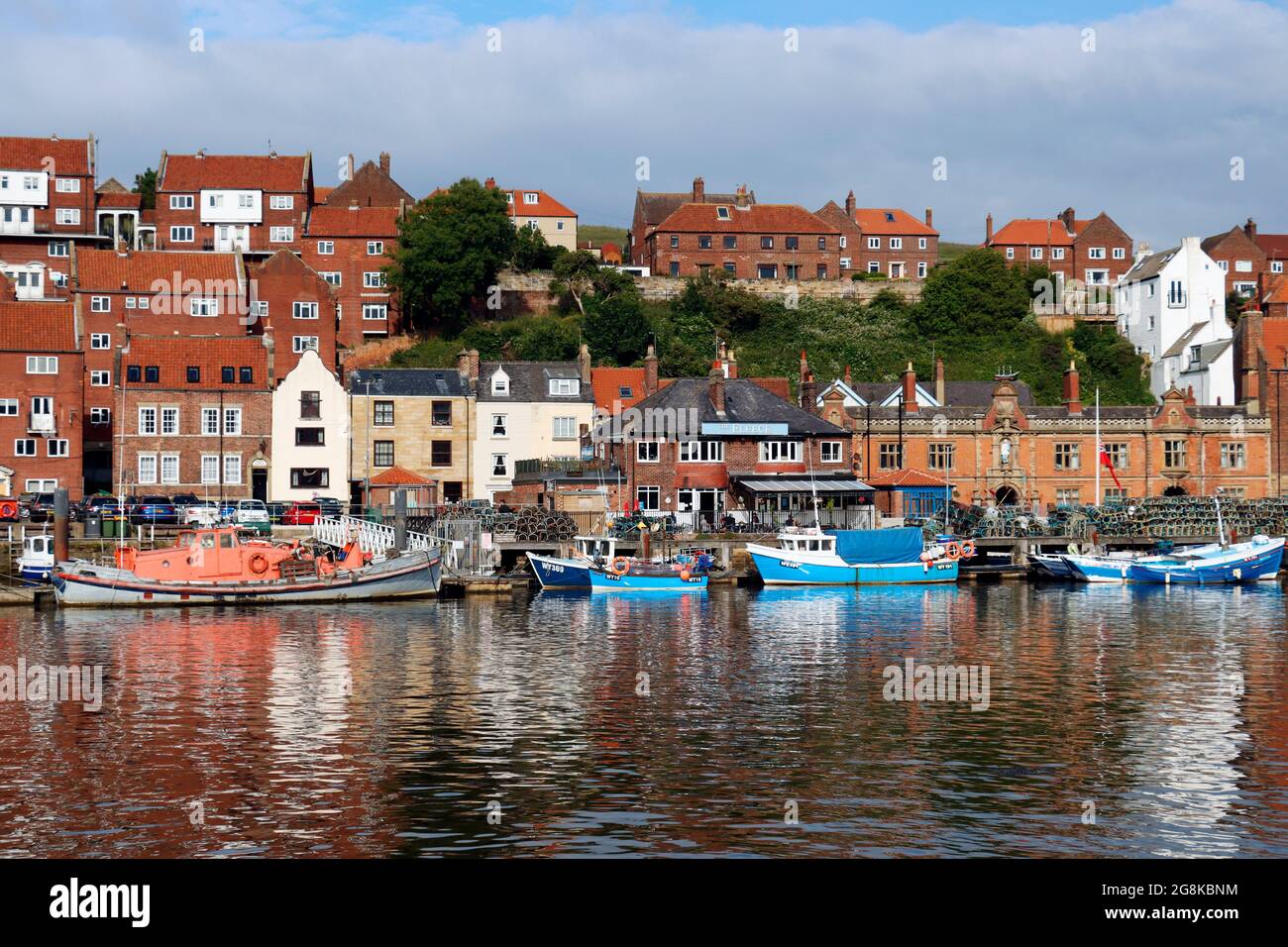 Whitby harbour and boats Stock Photo - Alamy