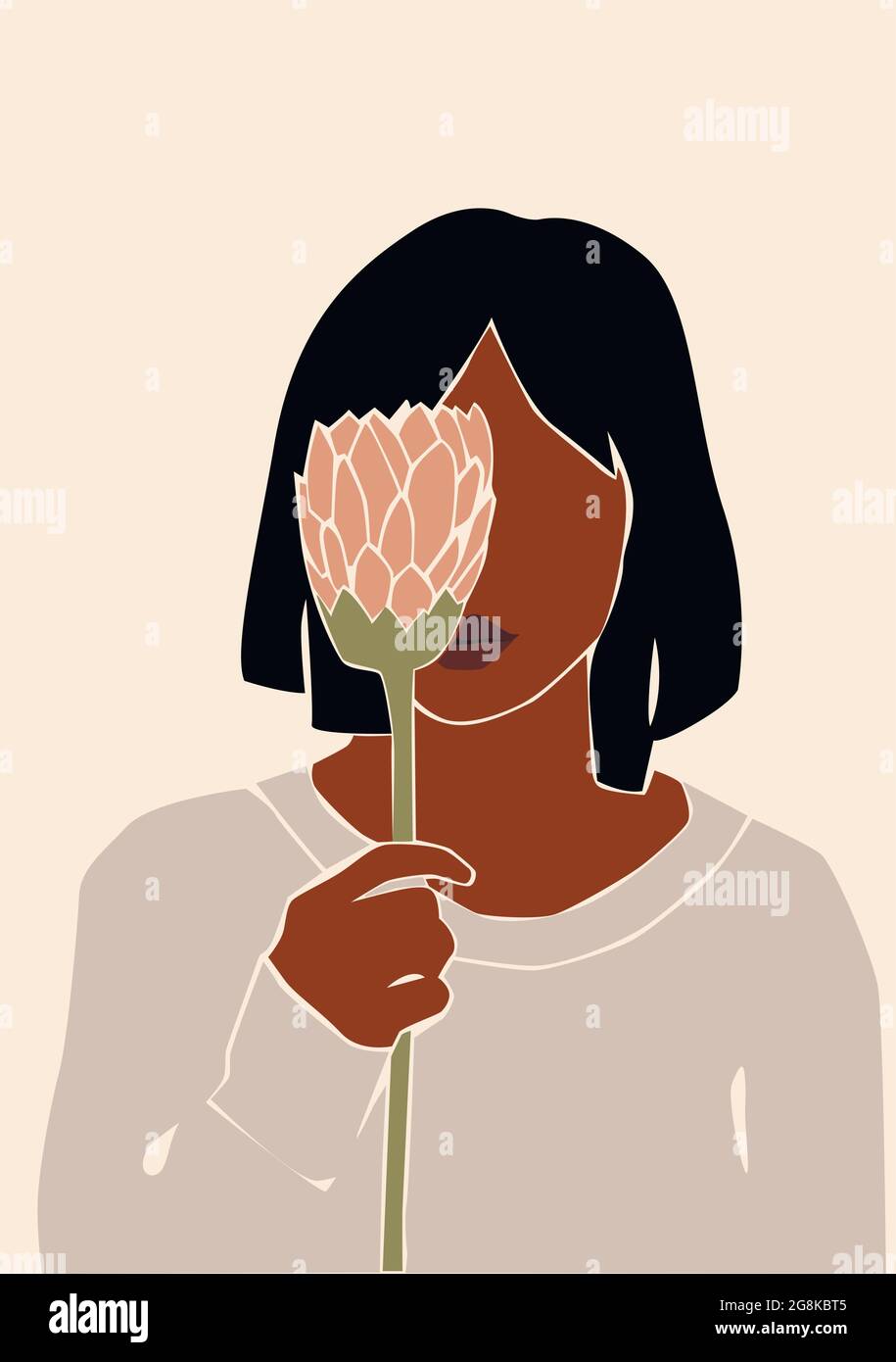 Woman Abstract Portrait Illustration Stock Vector Image & Art - Alamy