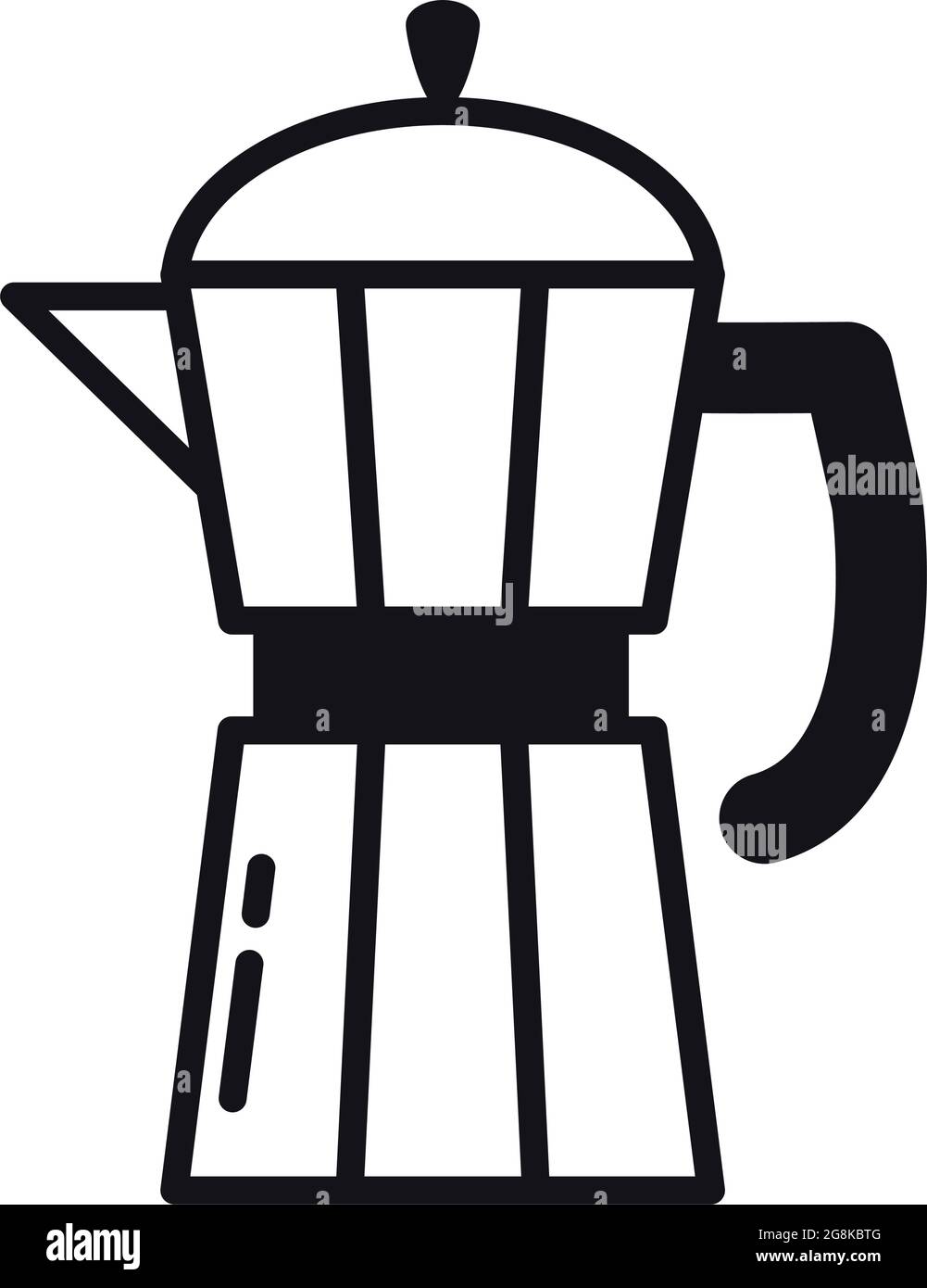 italian moka pot on white background Stock Vector Image & Art - Alamy