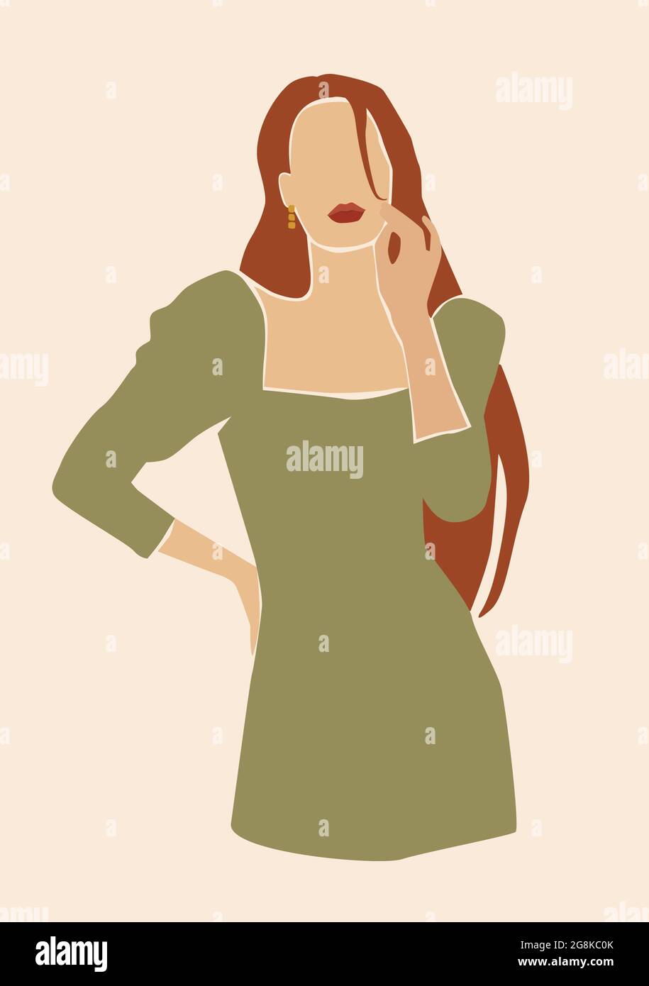 Woman Abstract Portrait Illustration Stock Vector Image & Art - Alamy