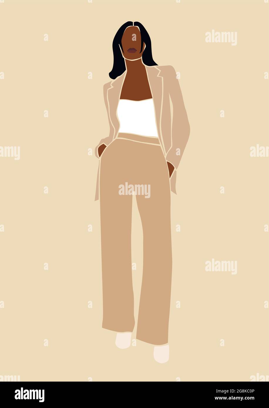 Woman Abstract Portrait Illustration Stock Vector Image & Art - Alamy