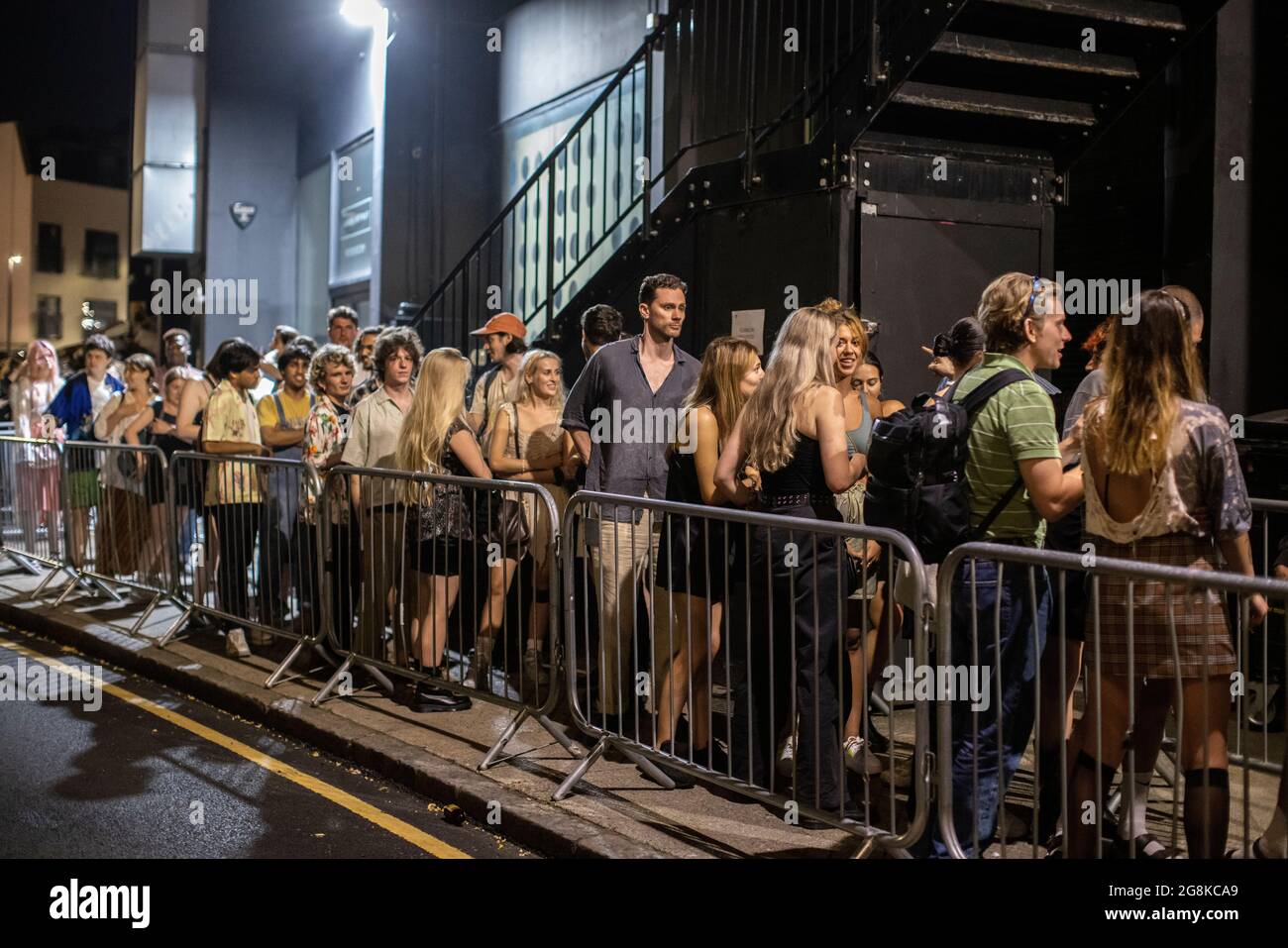 Clubbers head out to the Oval Space night club in the early hours on ...