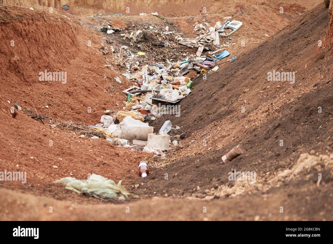 Garbage At Dumping Ground. plastic pollution Stock Photo - Alamy