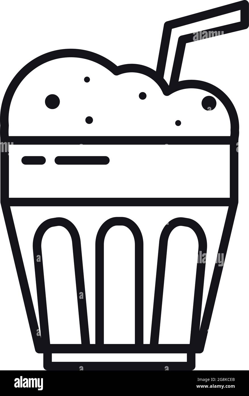 iced coffee icon on white background Stock Vector Image & Art - Alamy