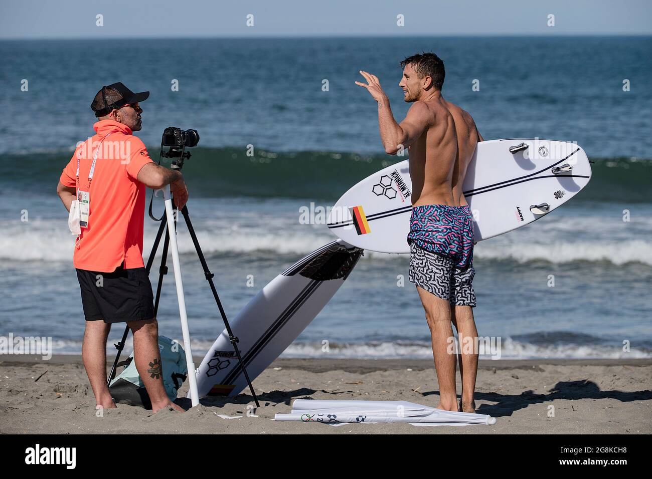 Tokyo, Japan. July 21 2021: Leon GLATZER (GER) in conversation ...