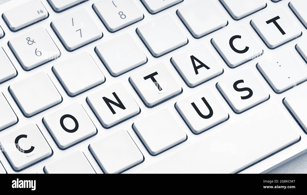 Contact Us Word on modern computer Keyboard Stock Photo - Alamy