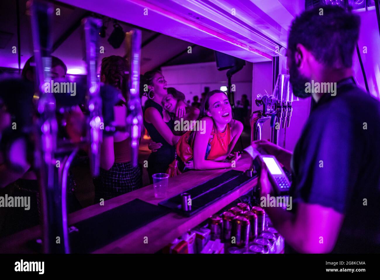 Clubbers head out to the Oval Space night club in the early hours on ...