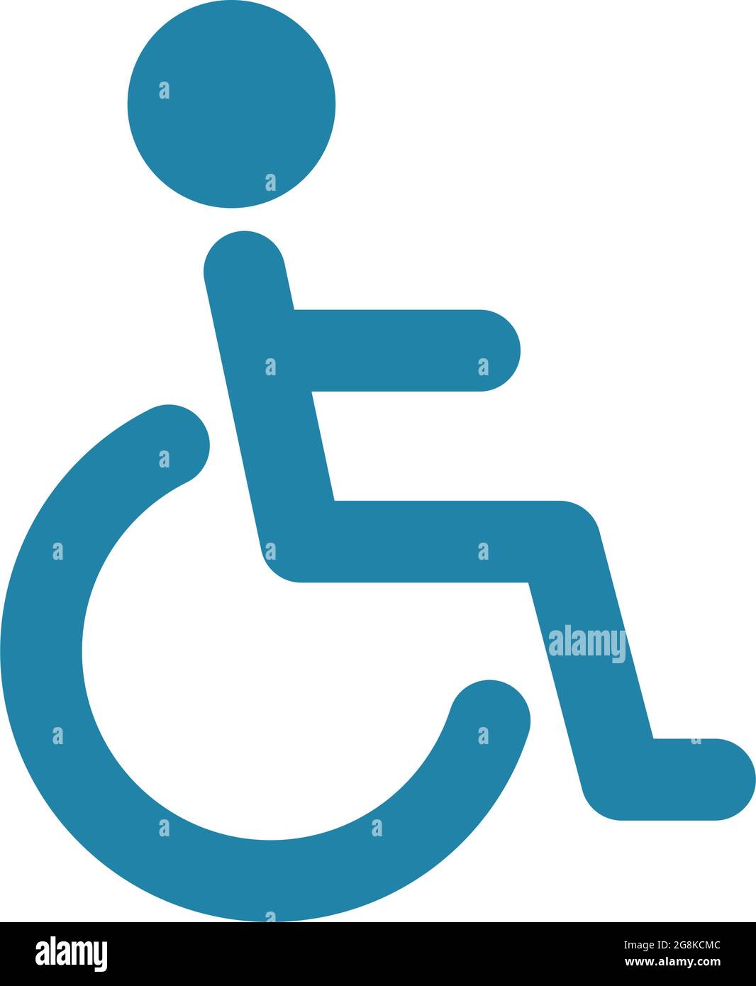 Disabled Wheelchair Symbol on white background Stock Vector Image & Art ...
