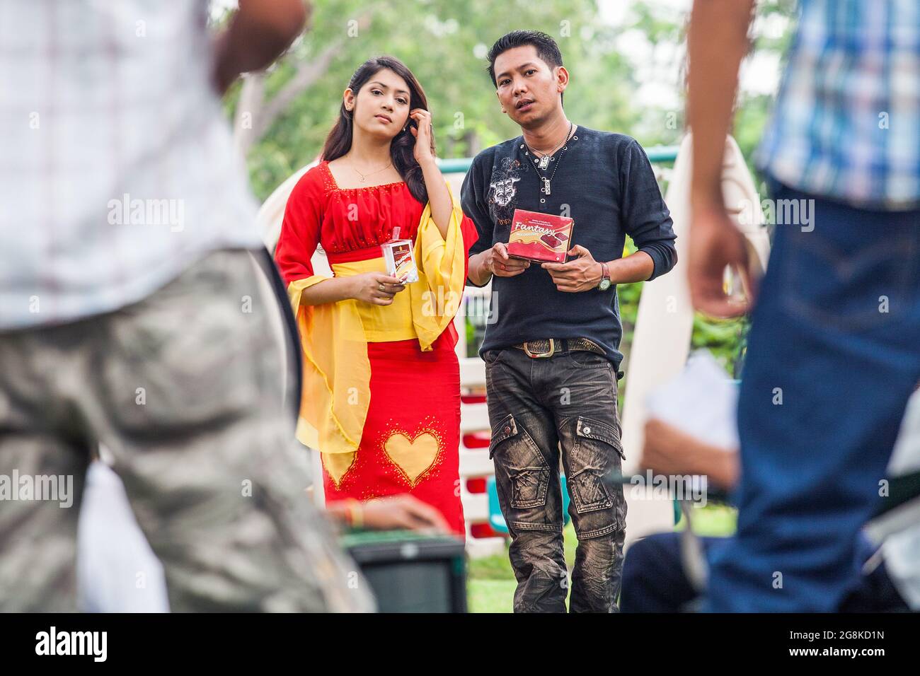 Burmese handsome male and pretty female advertising Fantasy milk ...