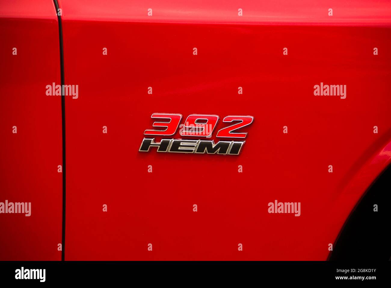 Kiev, Ukraine - April 21, 2020: Muscle Car Dodge Challenger SRT8 392 ...