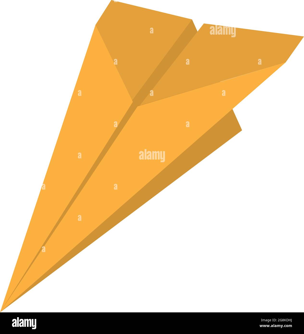 yellow paper plane icon on white background Stock Vector Image & Art ...