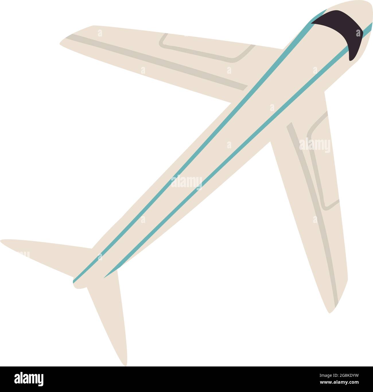Front landing airplane Stock Vector Images - Alamy
