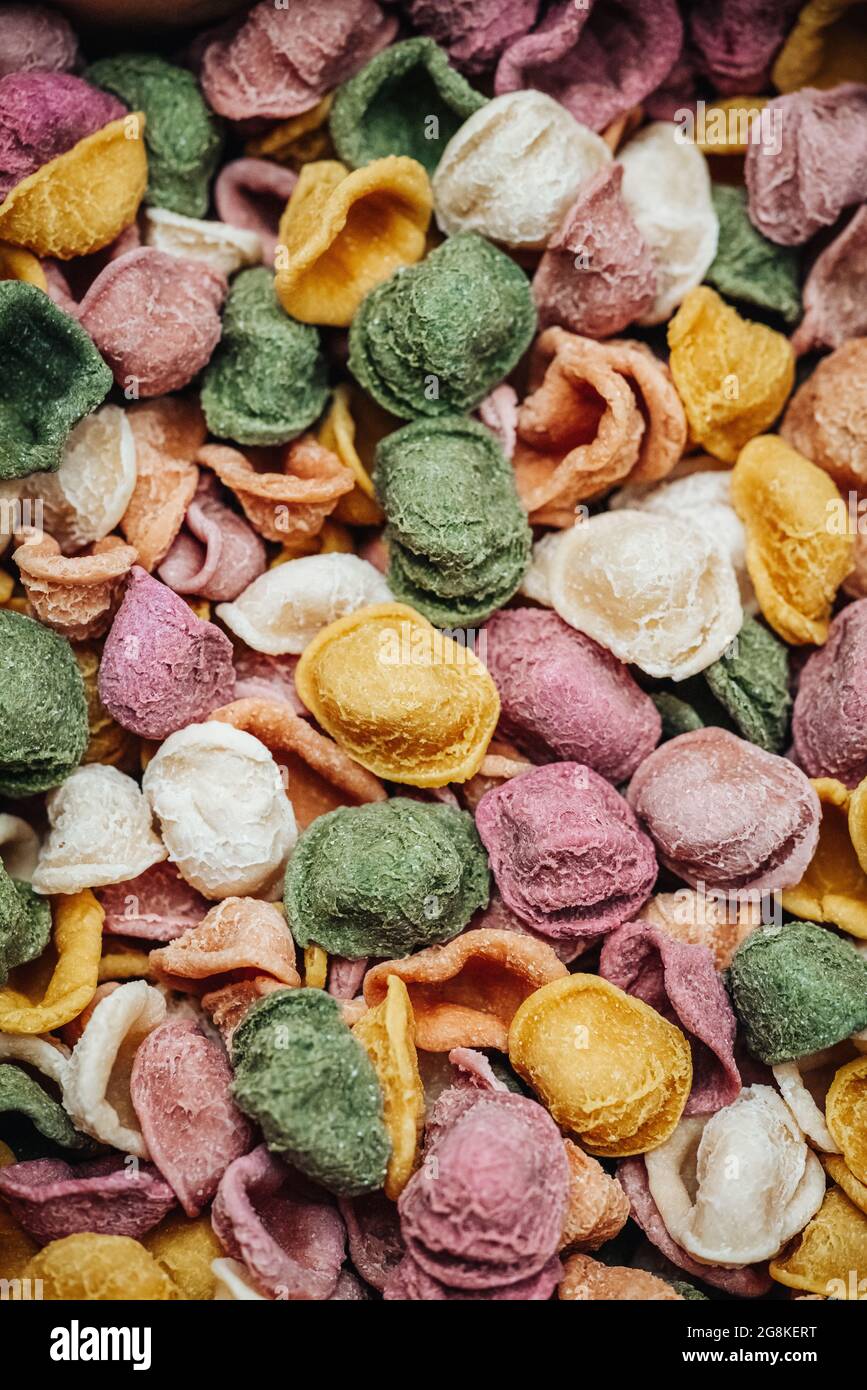 Hand made orecchiette pasta from Puglia, made with natural flavors like ...
