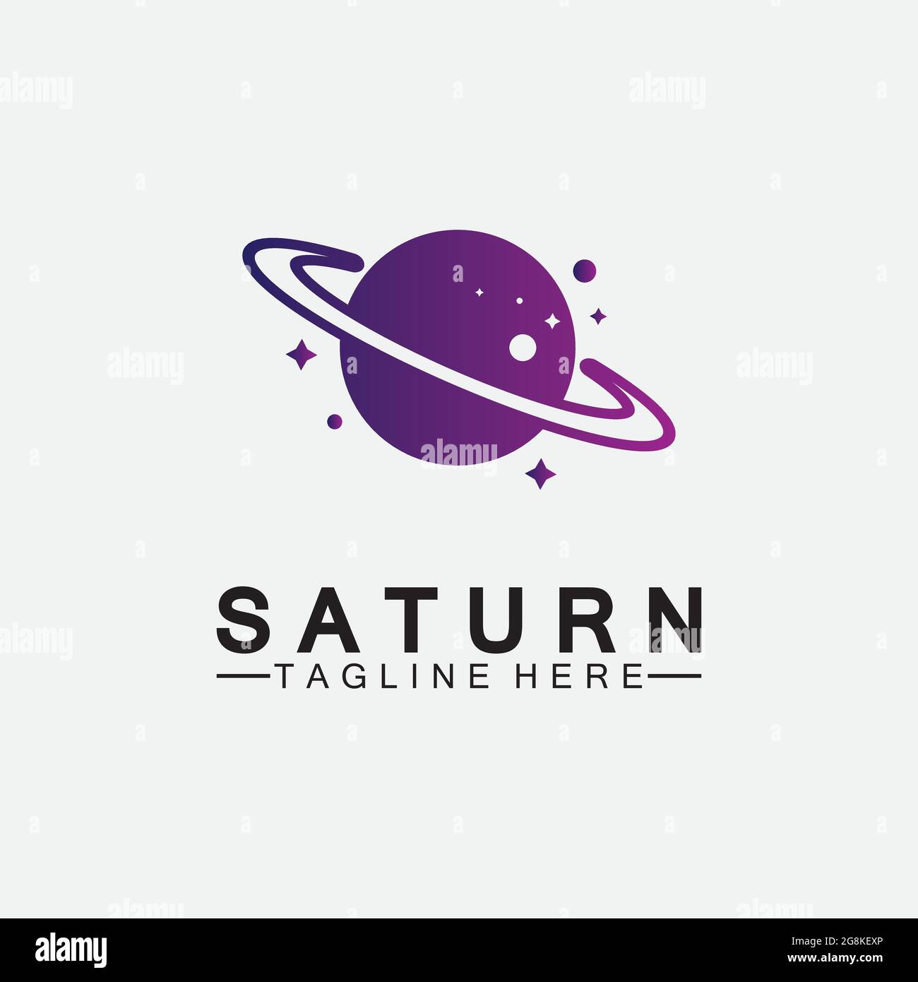 Planet Saturn logo vector illustration design. Planet logo template ...