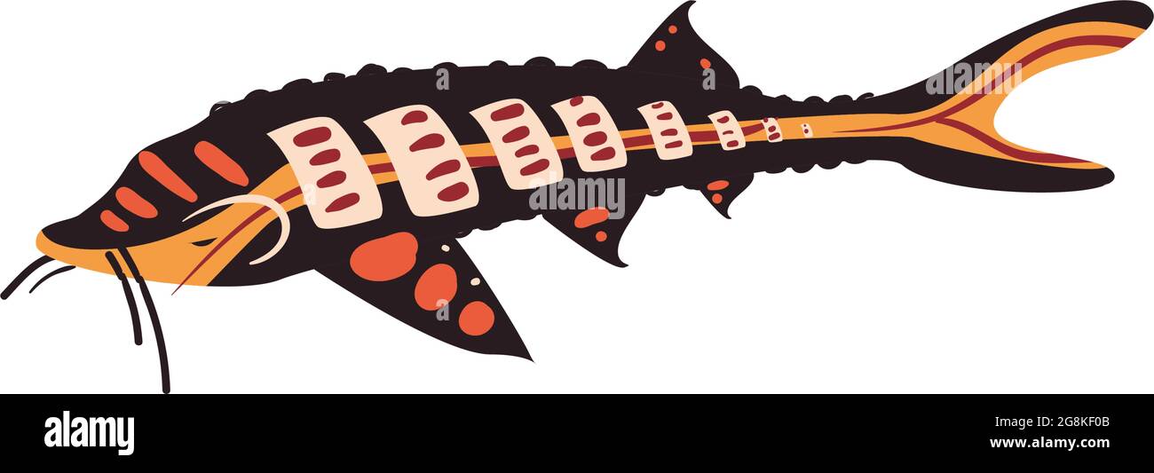fish indigenous animal ethnicity icon Stock Vector Image & Art - Alamy