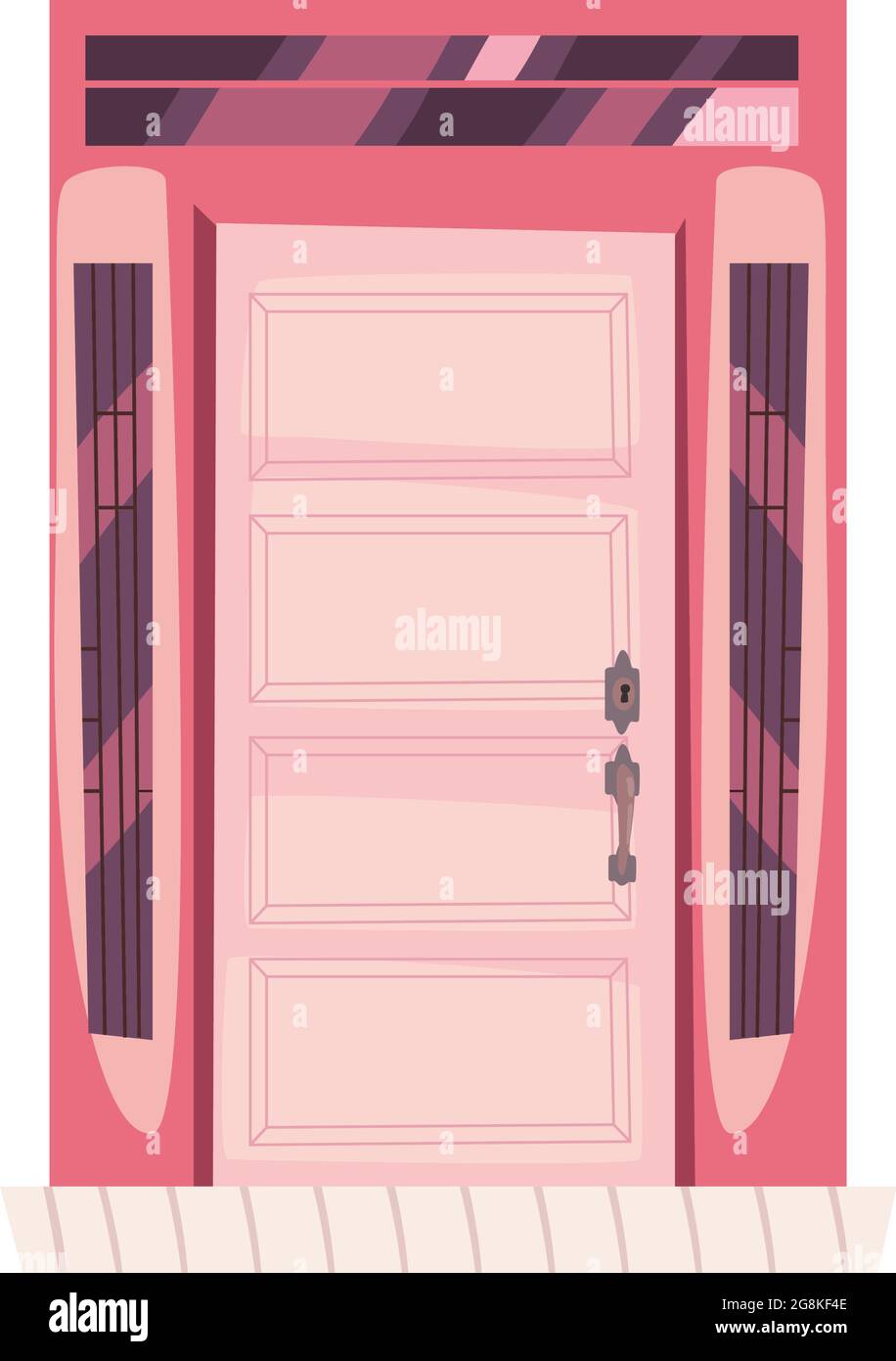 front door pink color icon Stock Vector Image & Art - Alamy