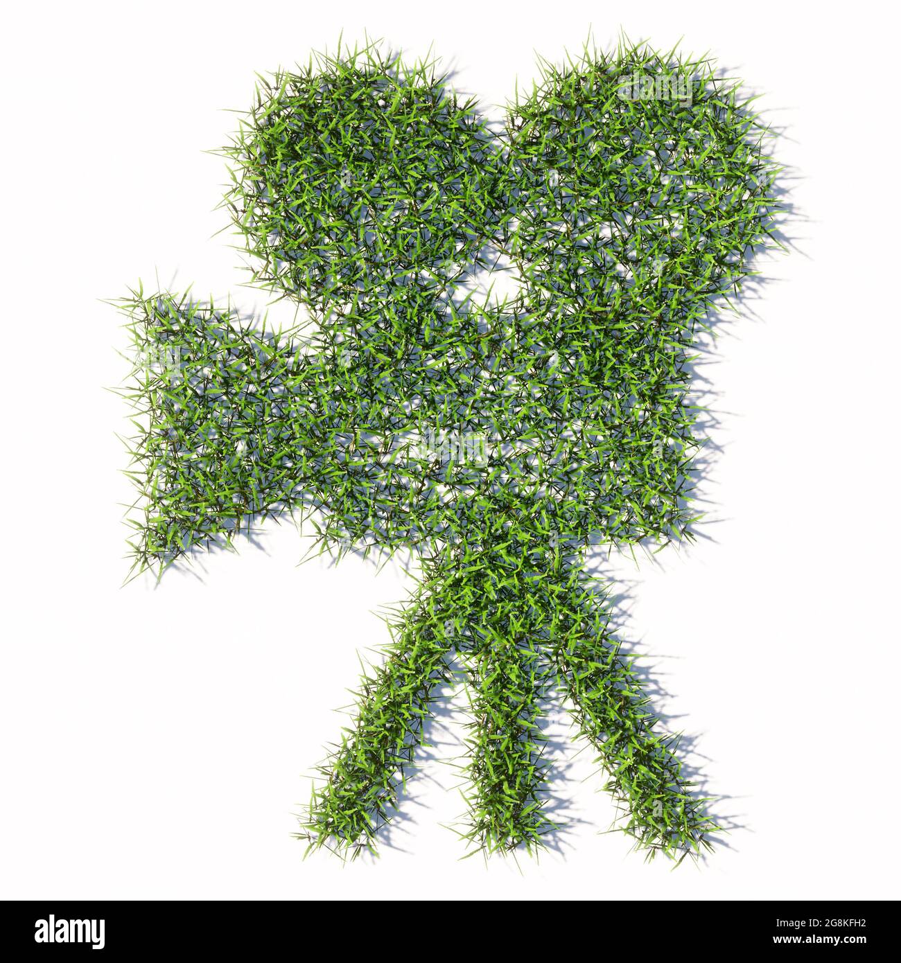 Concept or conceptual green summer lawn grass symbol shape isolated ...