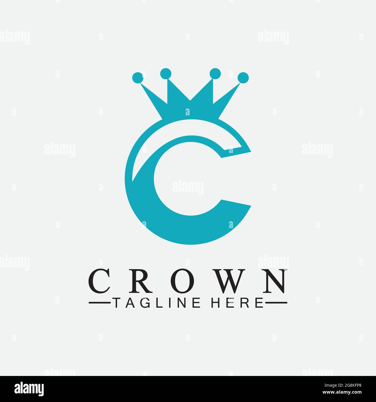 C initial Crown logo designs vector illustration design Stock Vector ...