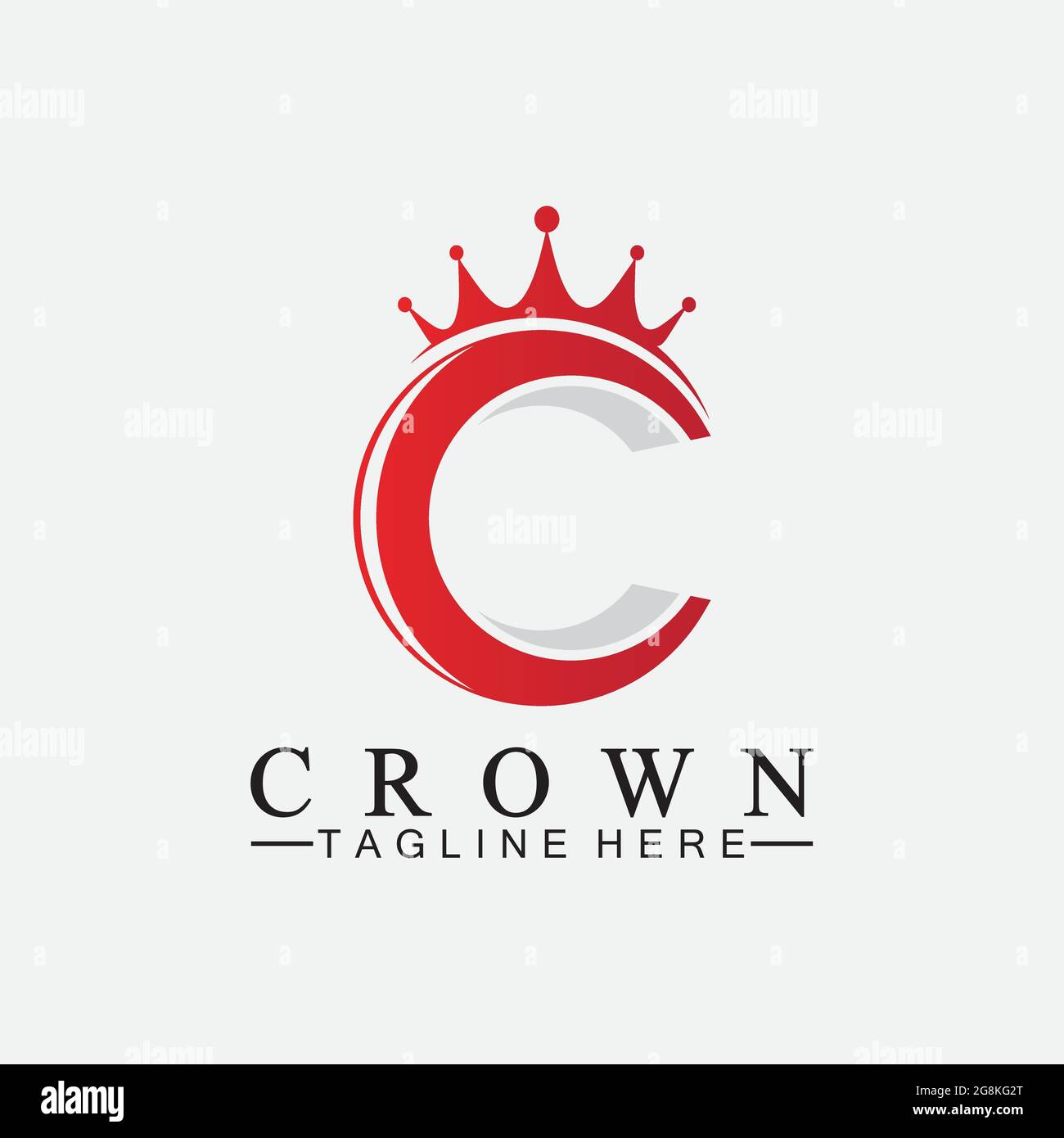 C initial Crown logo designs vector illustration design Stock Vector ...
