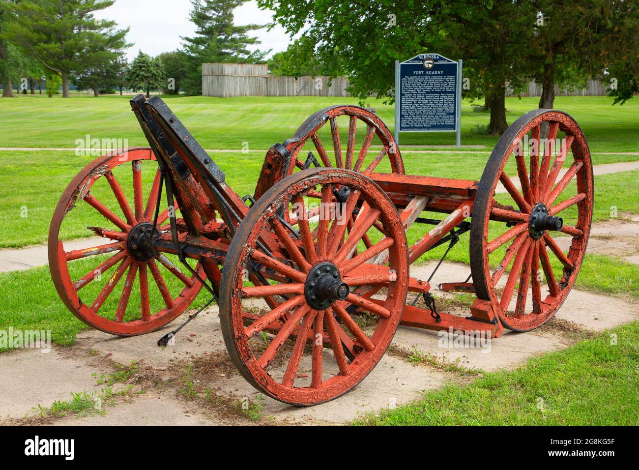 Wagon, Fort Kearny State Historic Park, Nebraska Stock Photo - Alamy