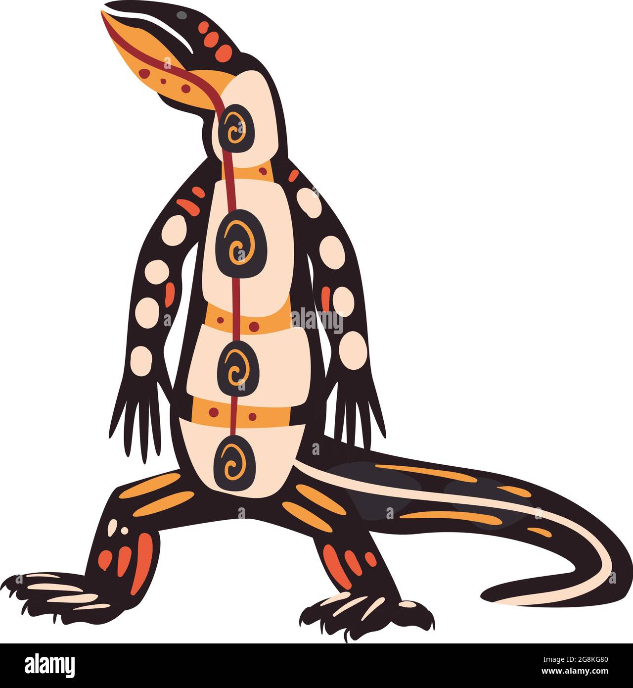 lizard indigenous animal ethnicity icon Stock Vector Image & Art - Alamy