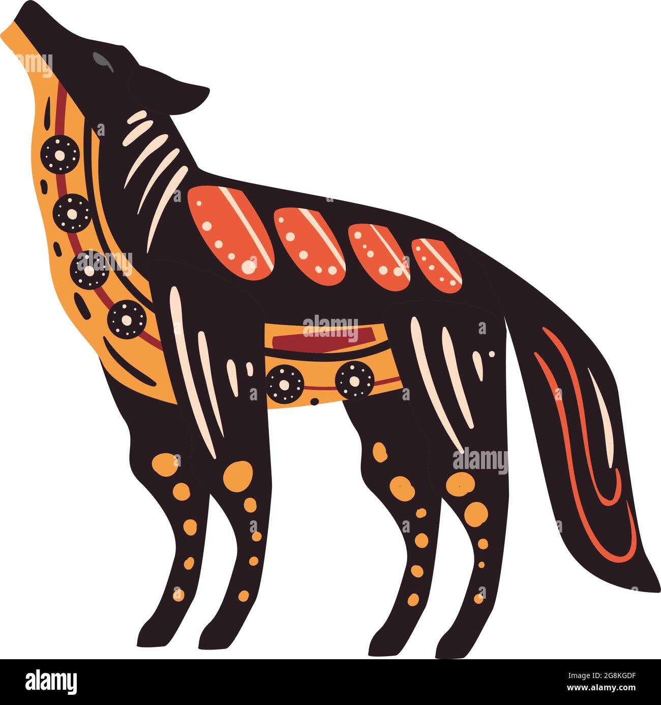 Native Art Wolf