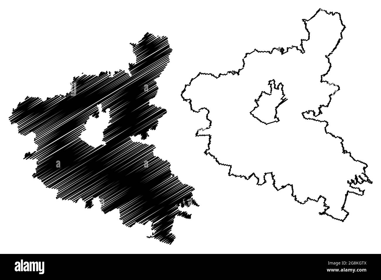 Schweinfurt district (Federal Republic of Germany, rural district Lower ...