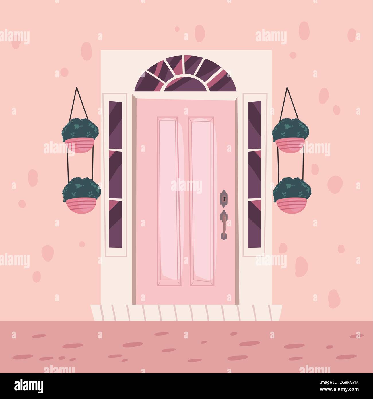 Pink houseplants Stock Vector Images - Alamy