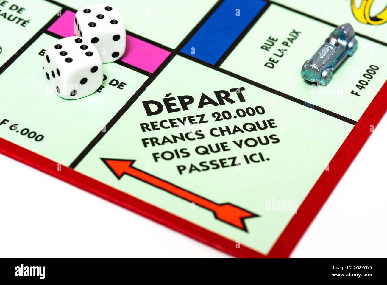 Close up of French Monopoly Board Stock Photo - Alamy