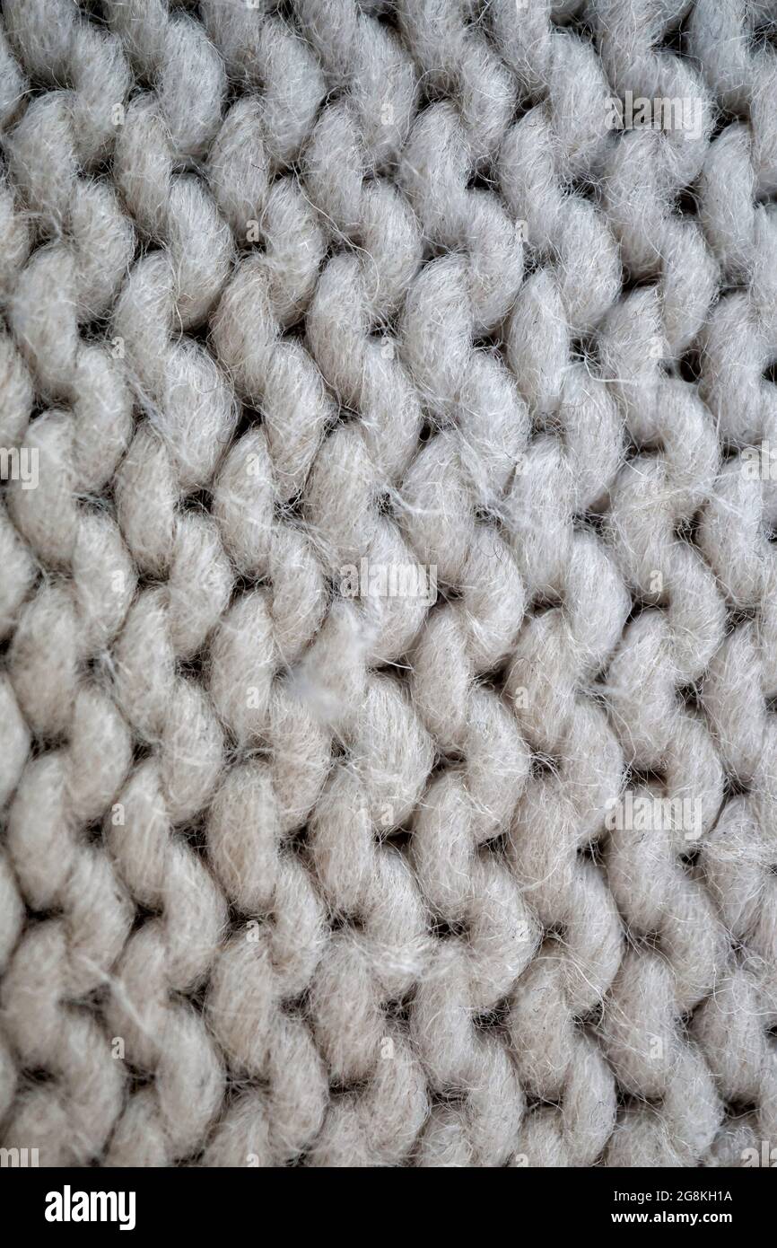 Closeup of a woolen thick white fabric texture Stock Photo - Alamy