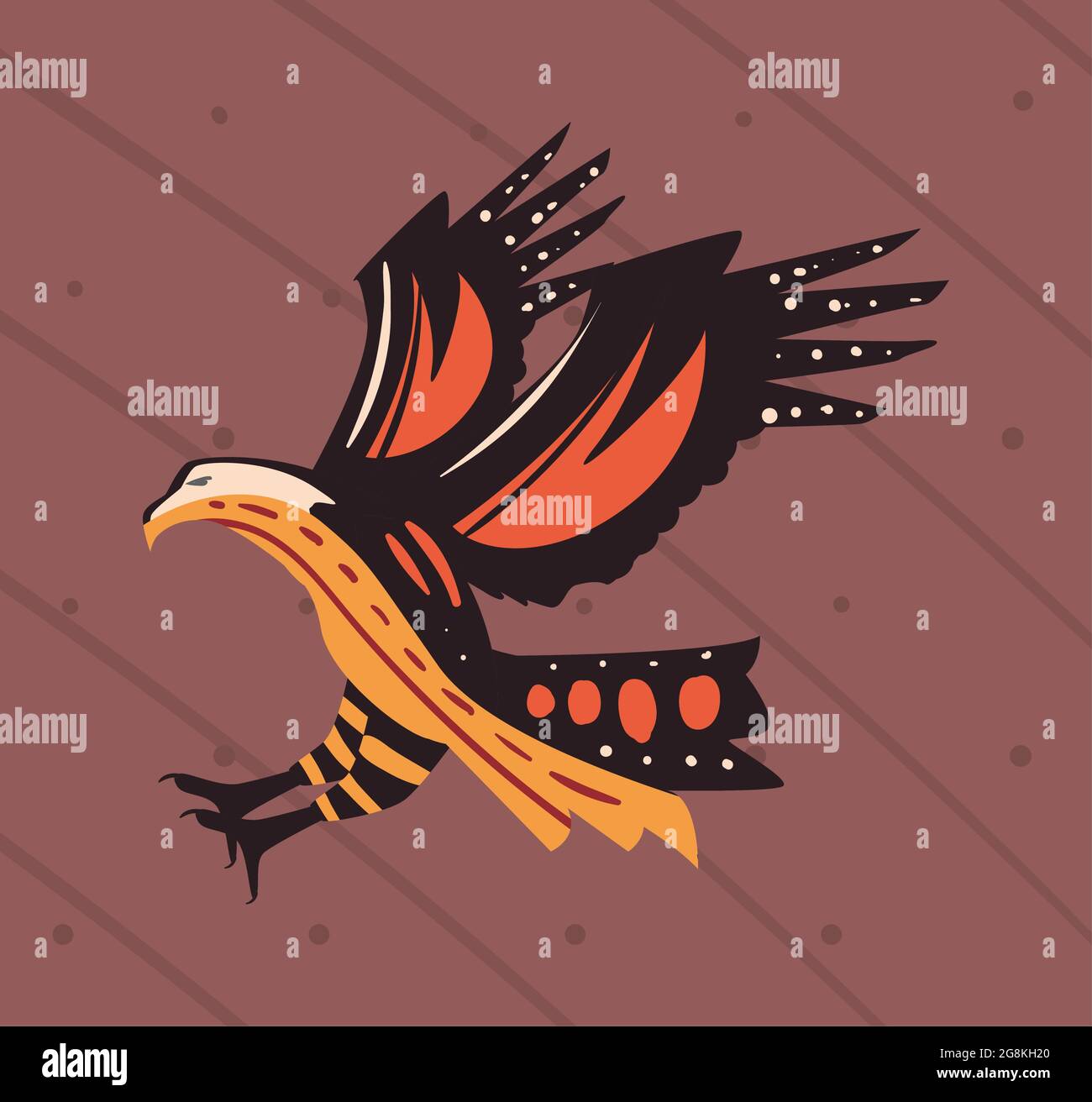 eagle flying indigenous animal ethnicity Stock Vector Image & Art - Alamy