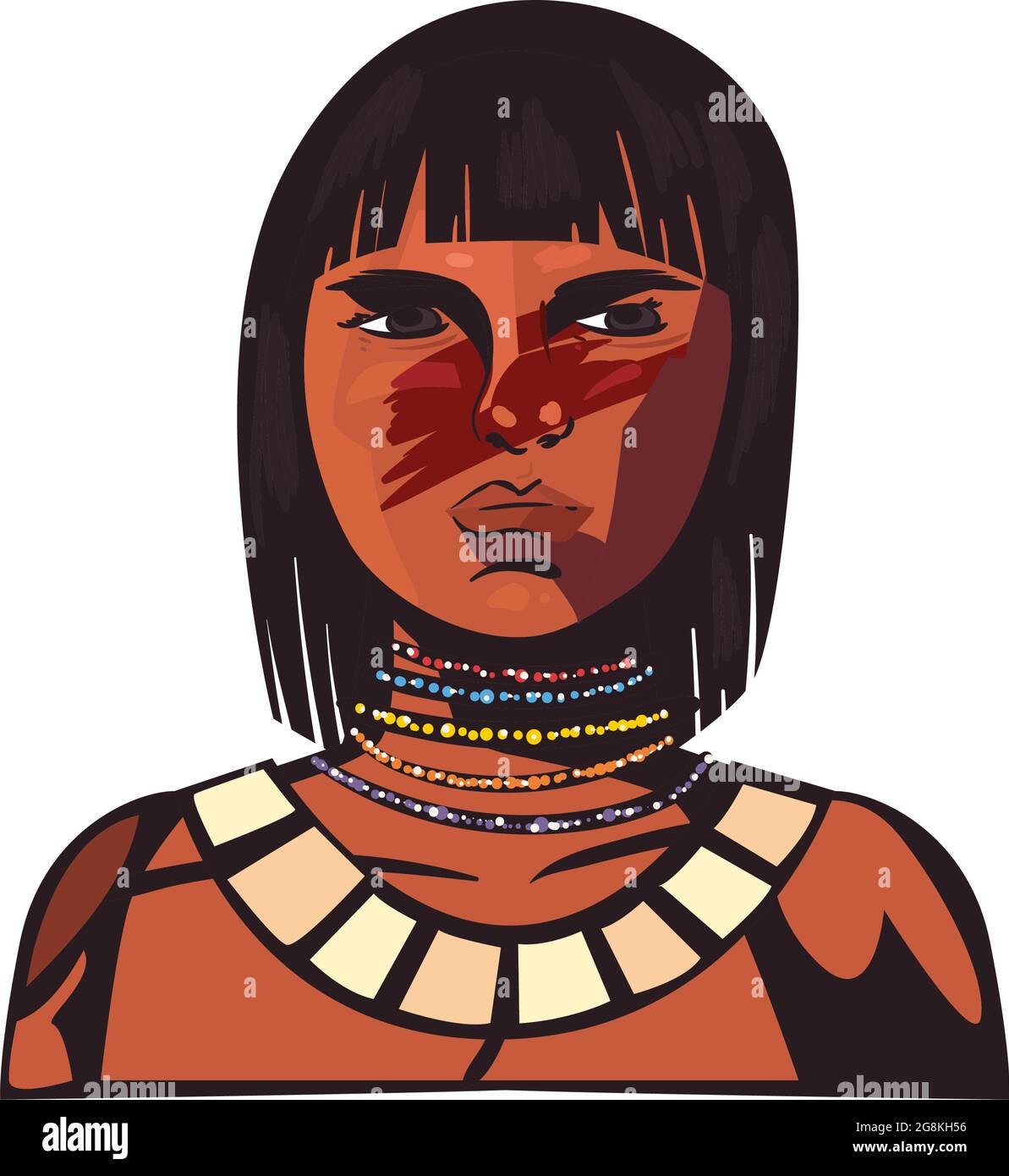 female indigenous kid ethnicity character Stock Vector Image & Art - Alamy