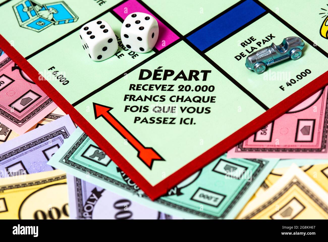 Close up of French Monopoly Board Stock Photo - Alamy