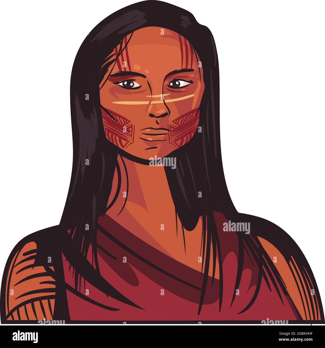 woman indigenous ethnicity avatar character Stock Vector Image & Art ...