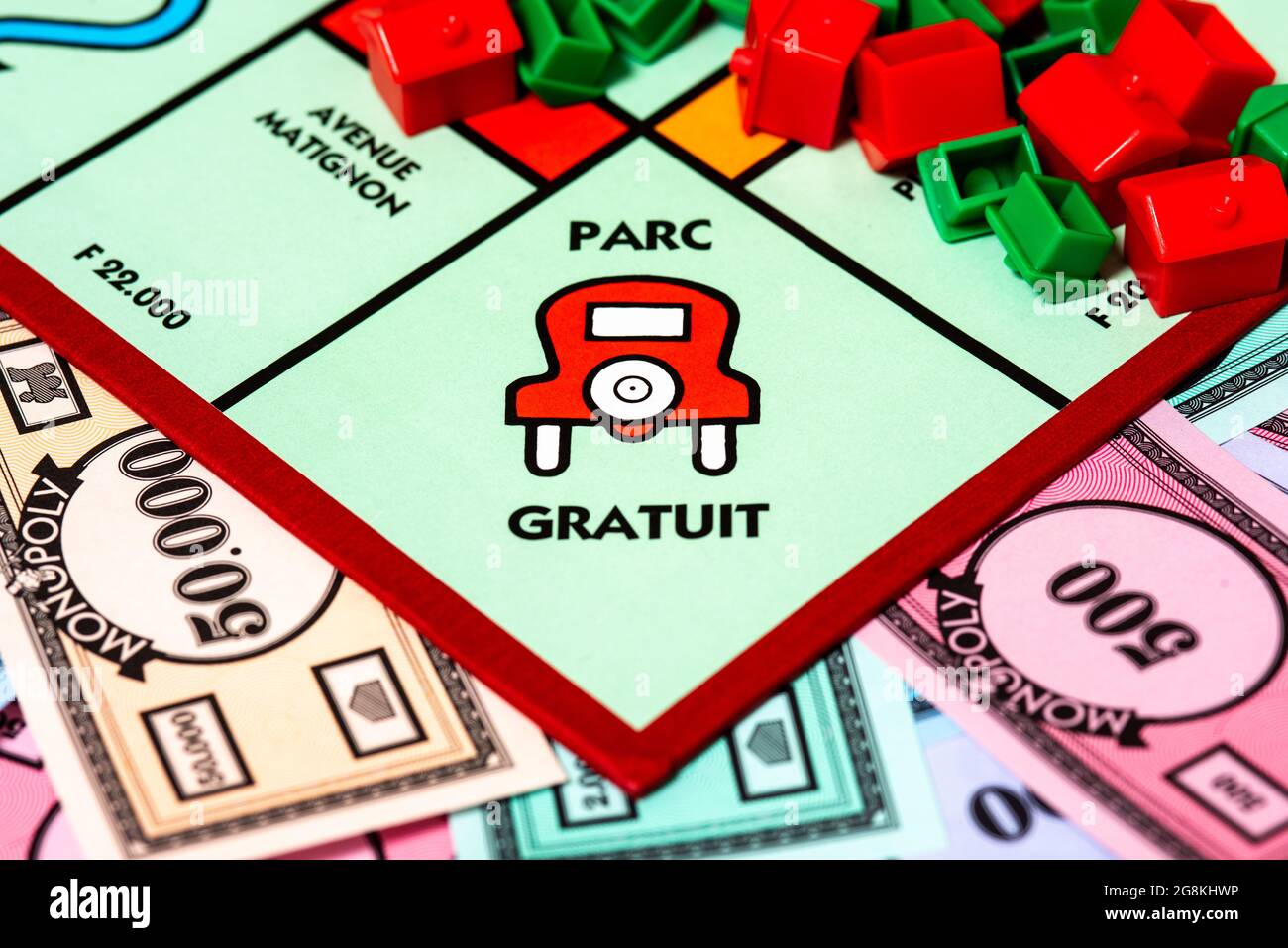Close up of French Monopoly Board Stock Photo - Alamy